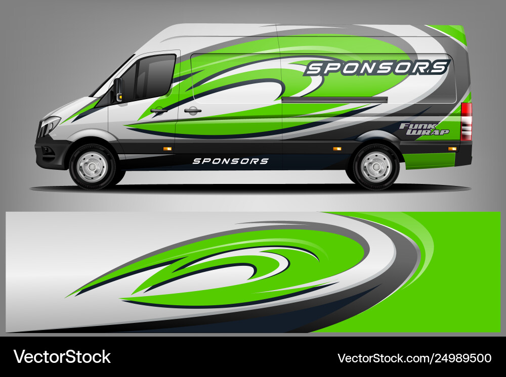 Van Car Wrap Design für Unternehmen Lizenzfreier Vektor