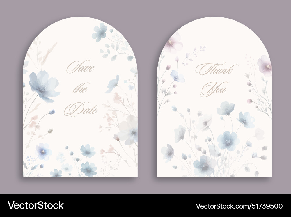 Wedding arch invitation card design Royalty Free Vector