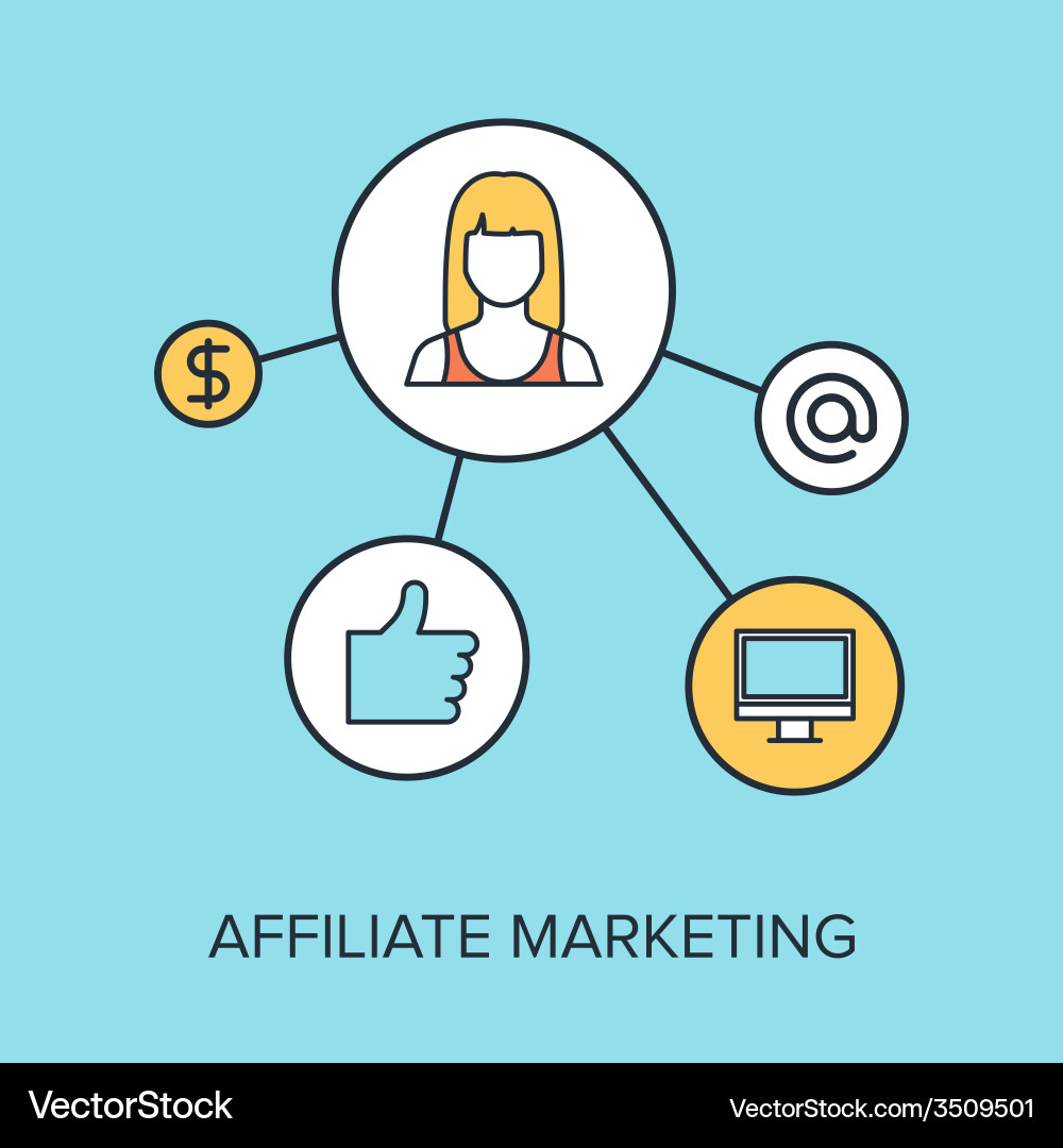 Affiliate marketing Royalty Free Vector Image - VectorStock