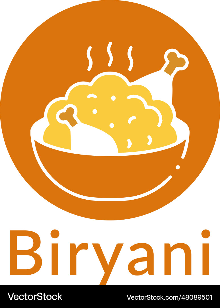 Biryani logo Royalty Free Vector Image - VectorStock