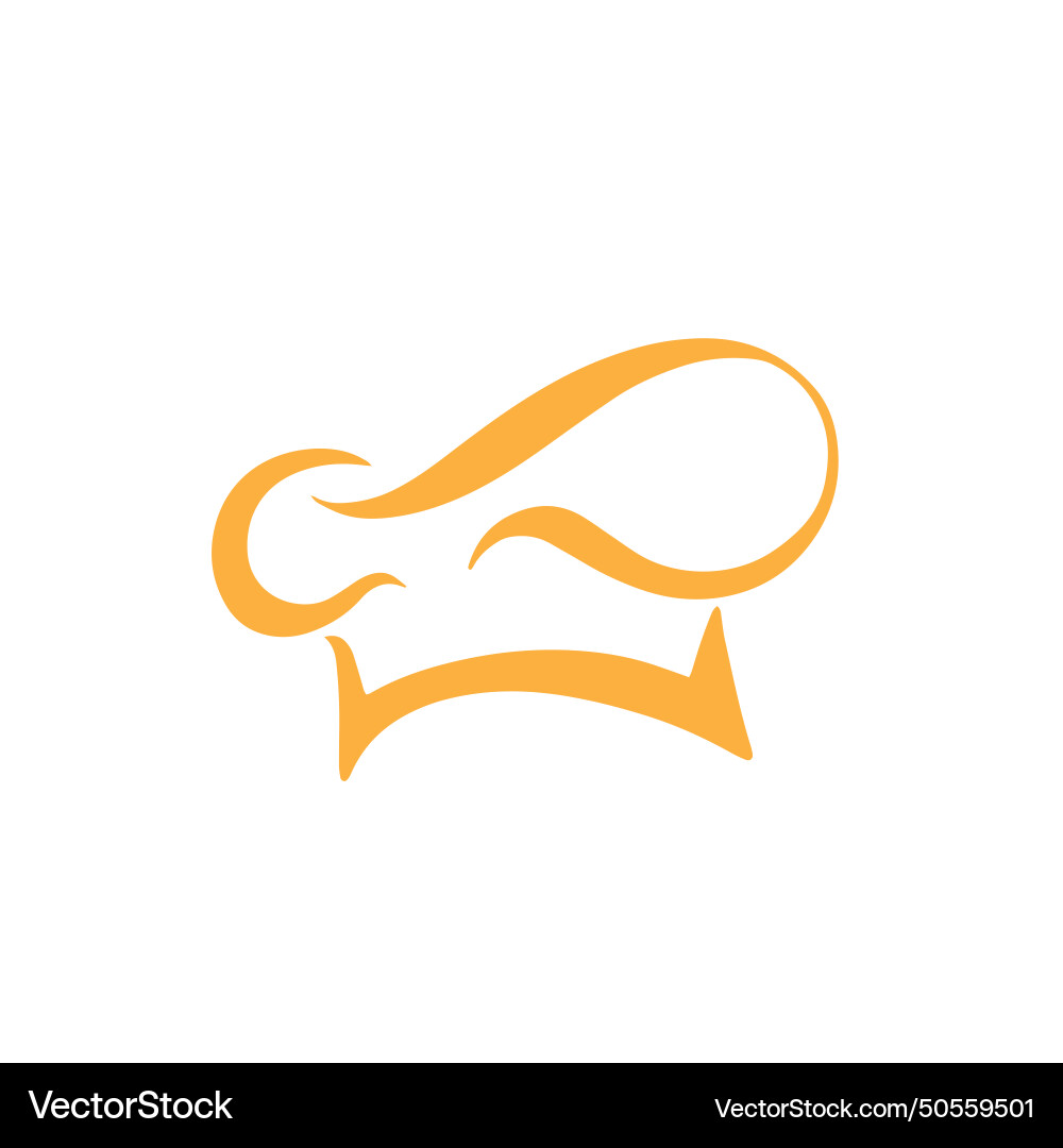 Chef hat logo design template Royalty Free Vector Image