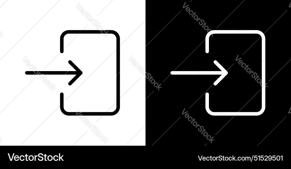 Enter icon set entrance arrow symbol computer Vector Image