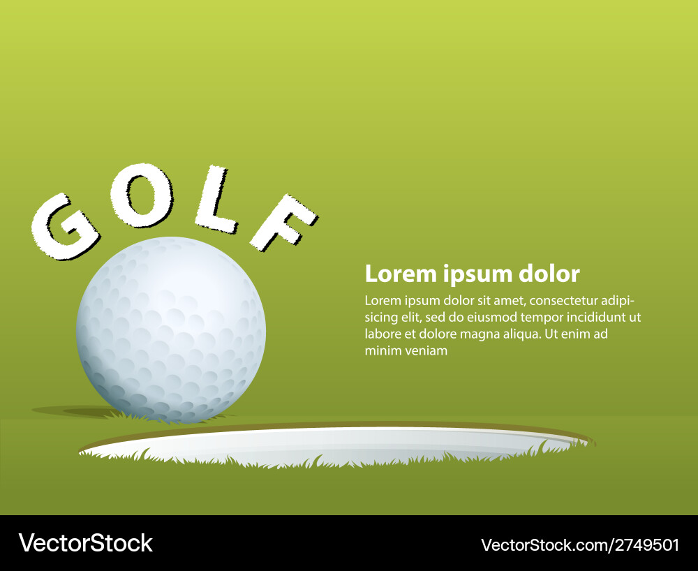 Golf ball Royalty Free Vector Image - VectorStock