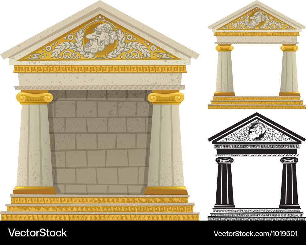 Greek Temple Frame Royalty Free Vector Image - VectorStock