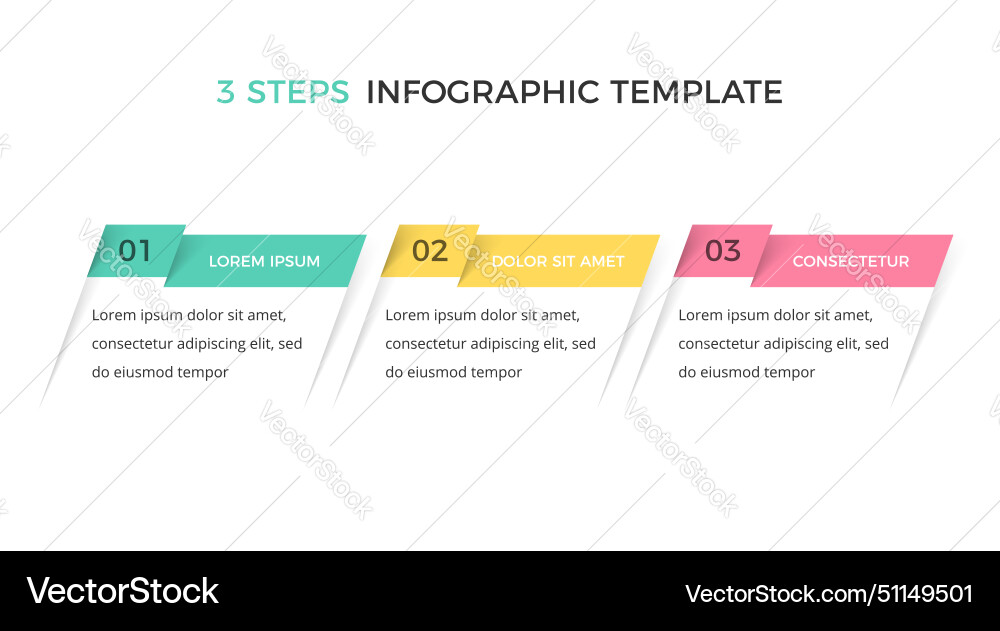 Infographic template - 3 elements Royalty Free Vector Image