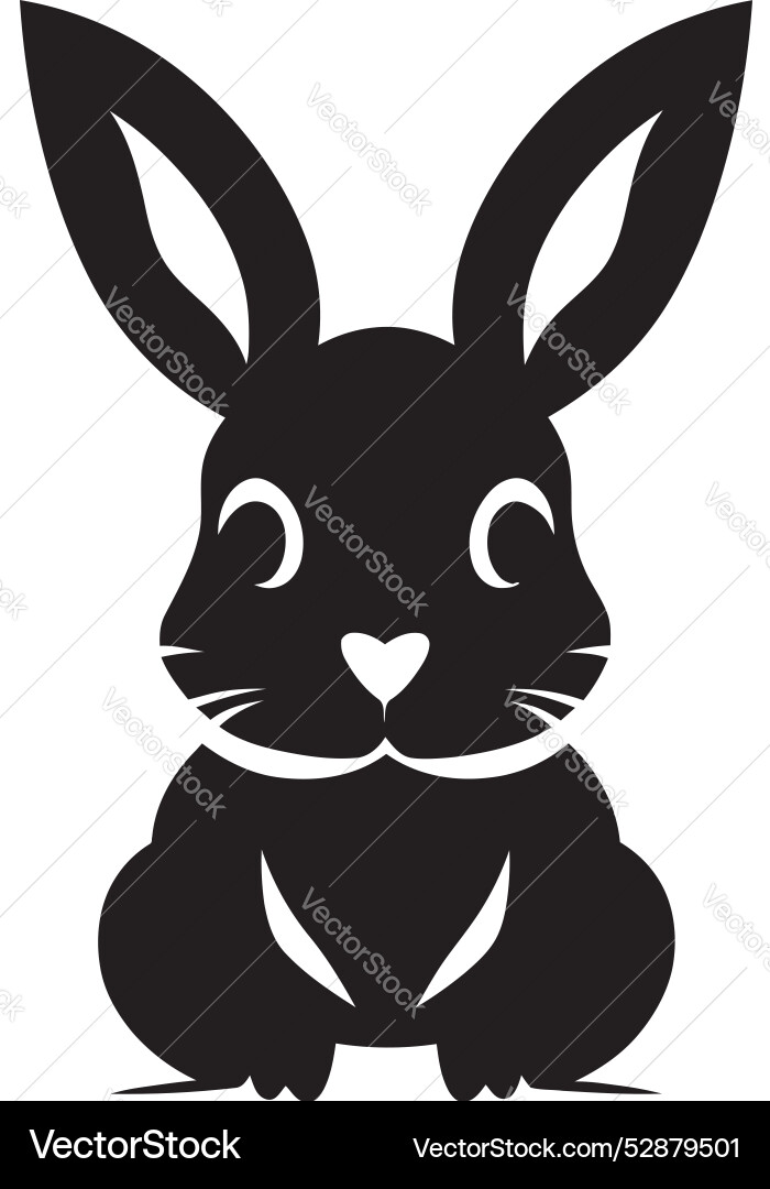 Minimalistic rabbit icon stylish Royalty Free Vector Image