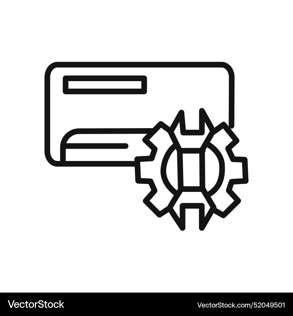 Repair air conditioner icon linear graphics sign Vector Image