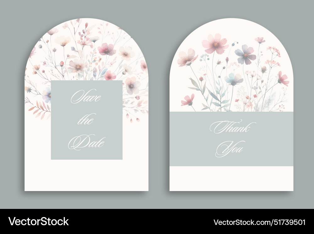 Wedding arch invitation card design Royalty Free Vector