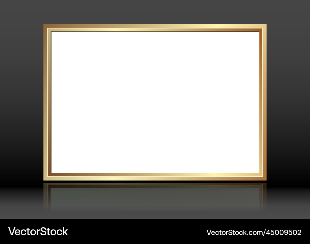 Golden frame Royalty Free Vector Image - VectorStock
