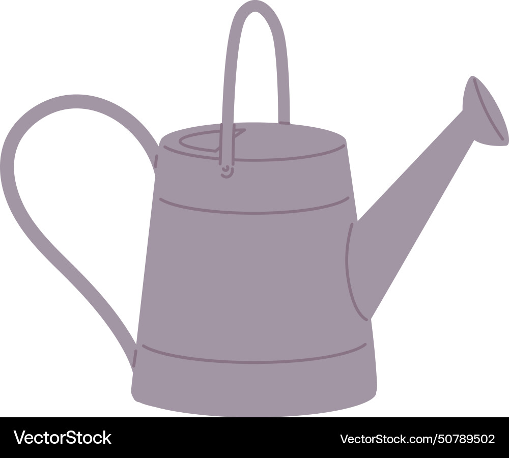 Watering can garden tool agriculture growing Vector Image