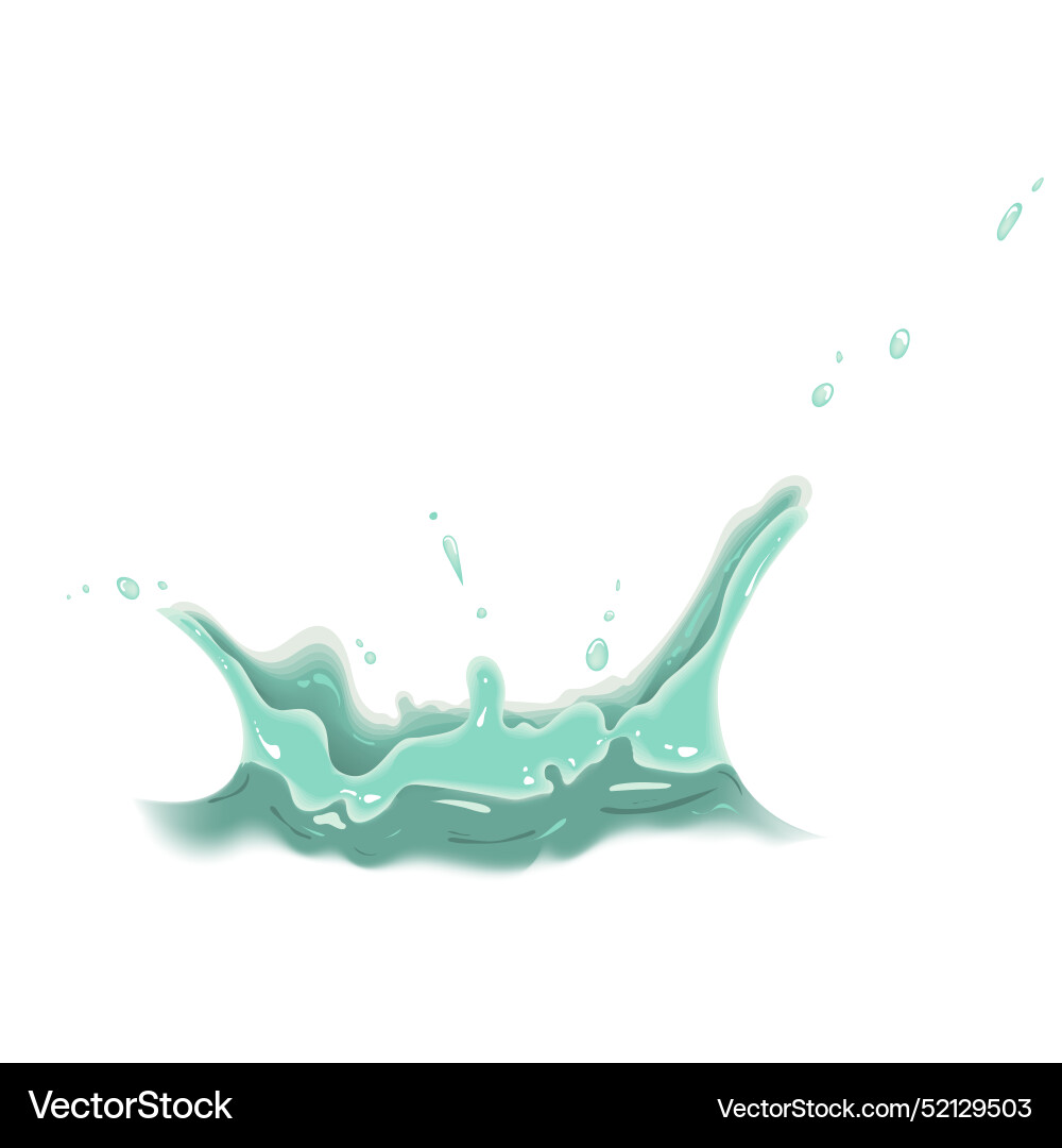 Blue water splash Royalty Free Vector Image - VectorStock