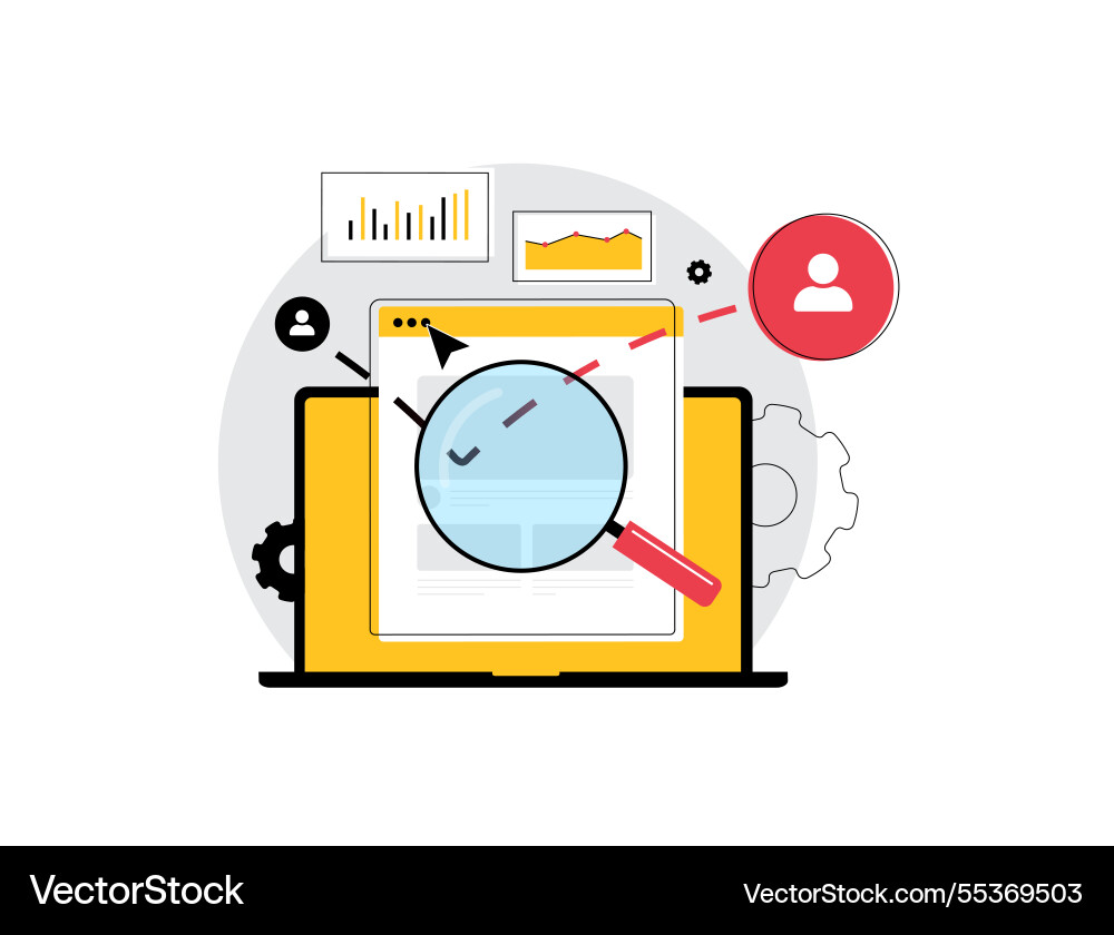 Bounce rate analysis helps track website traffic Vector Image