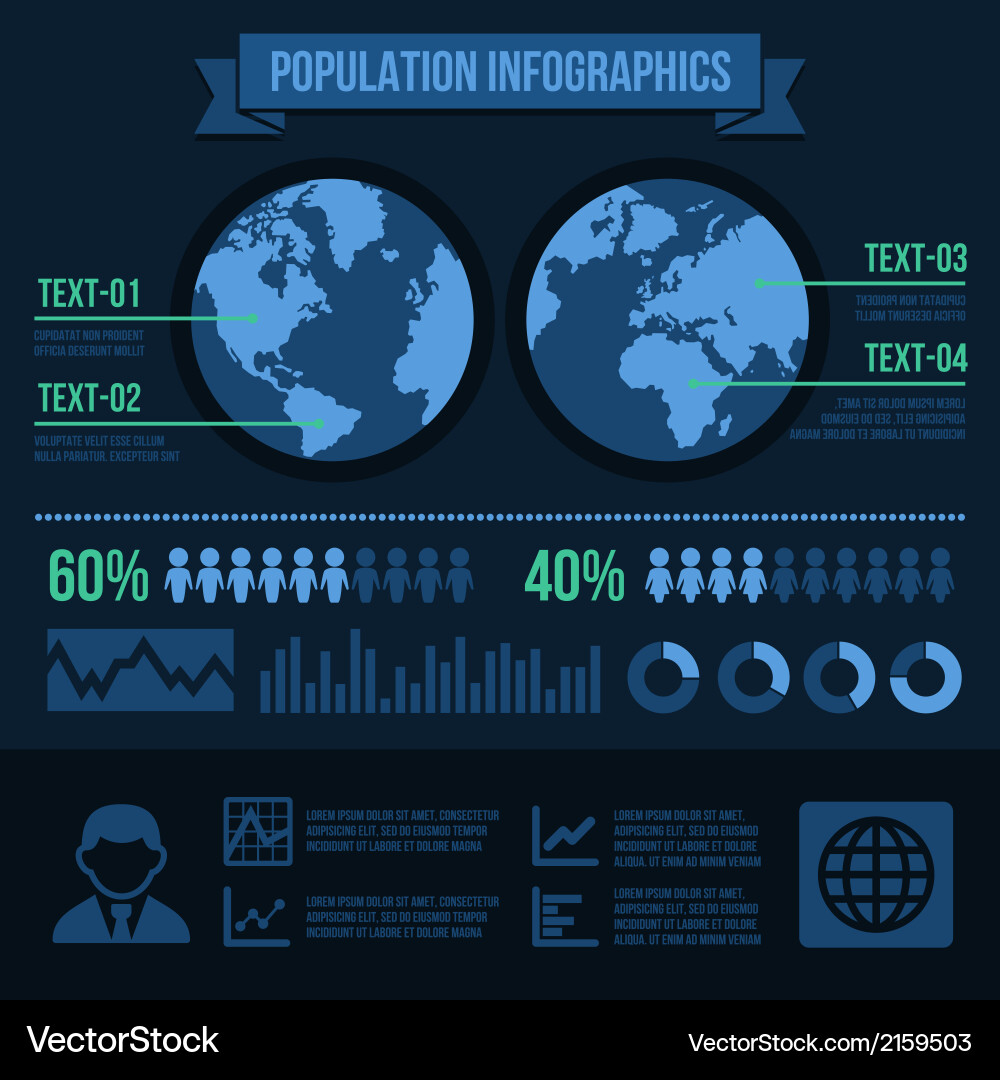 Demographic infographic Royalty Free Vector Image