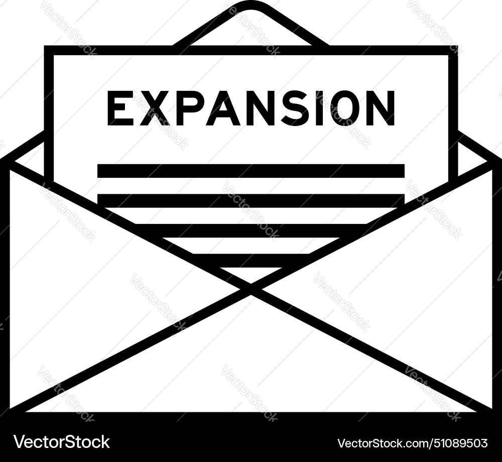 Envelope and letter sign with word expansion Vector Image