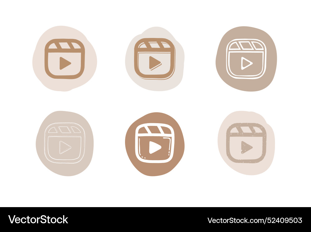 Gradient reels template set Royalty Free Vector Image