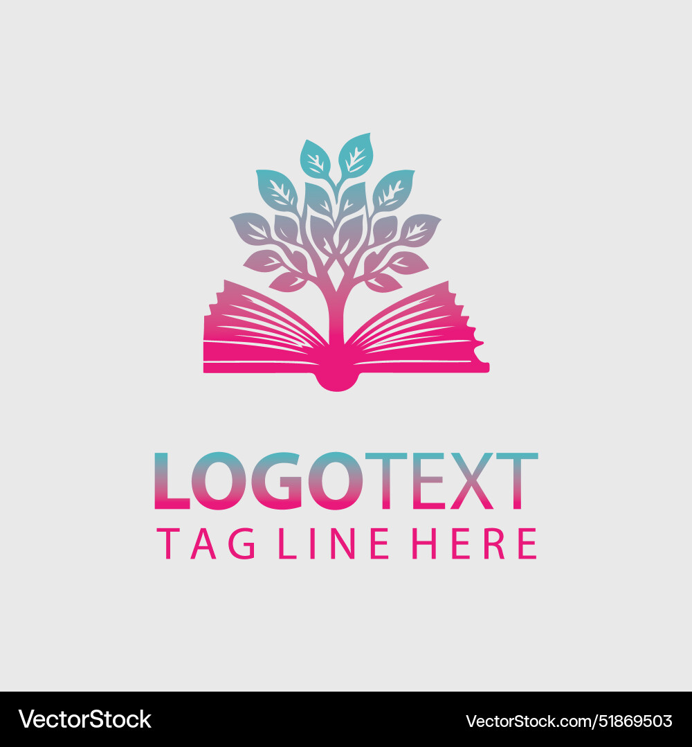 Open book logo Royalty Free Vector Image - VectorStock