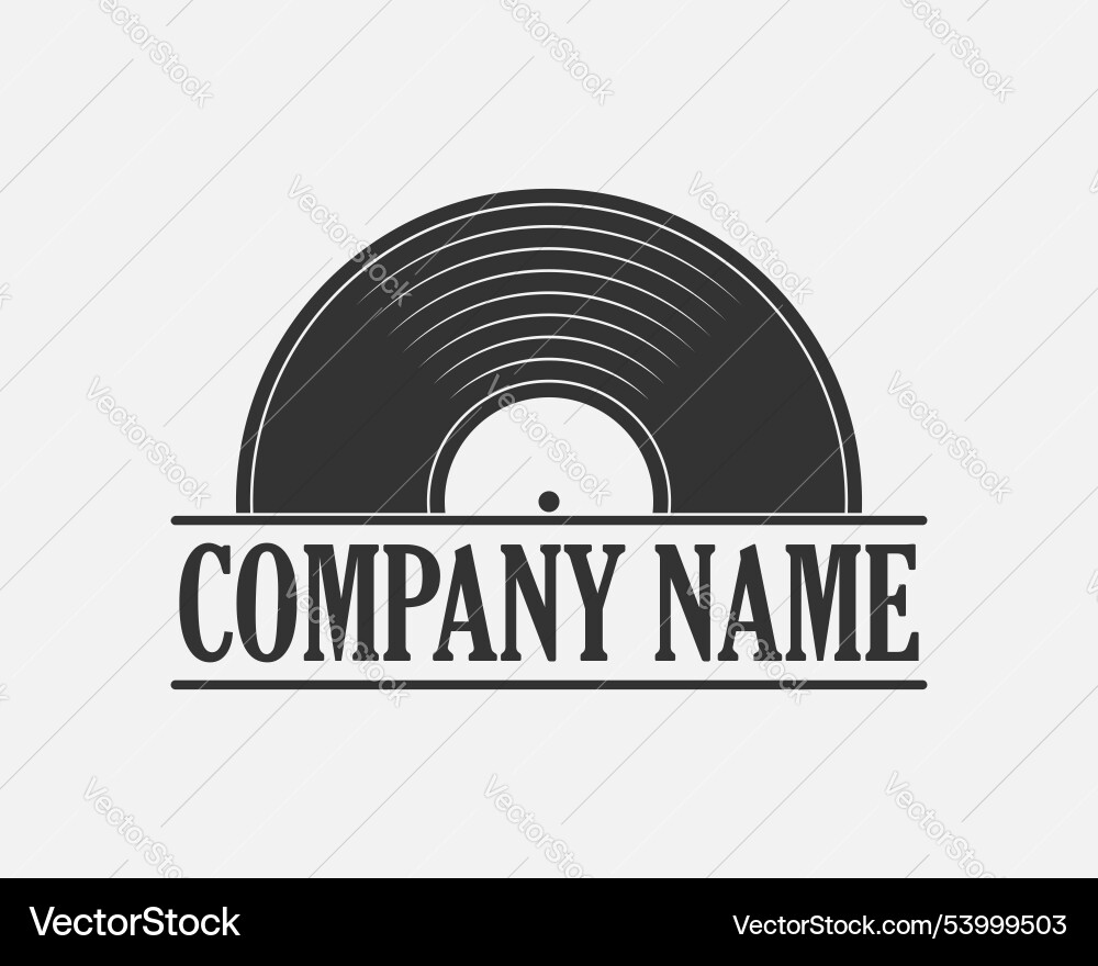 Vinyl logo Royalty Free Vector Image - VectorStock