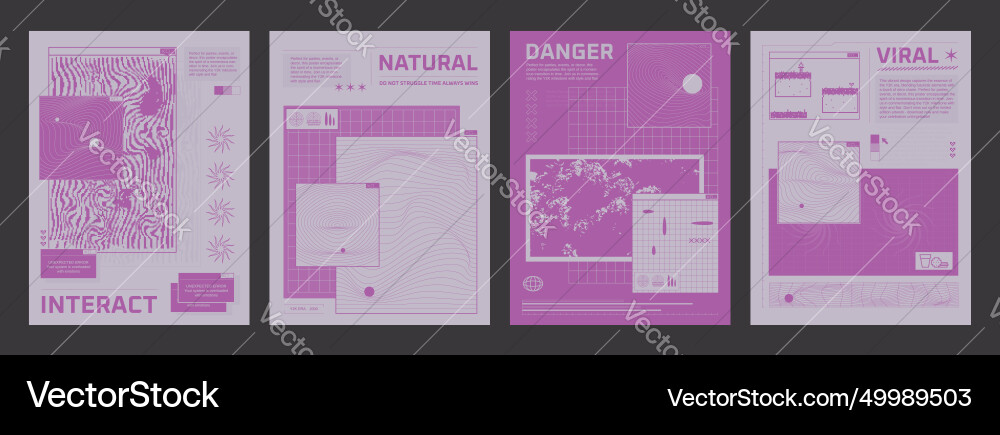 Y2k design template for poster or banner Vector Image