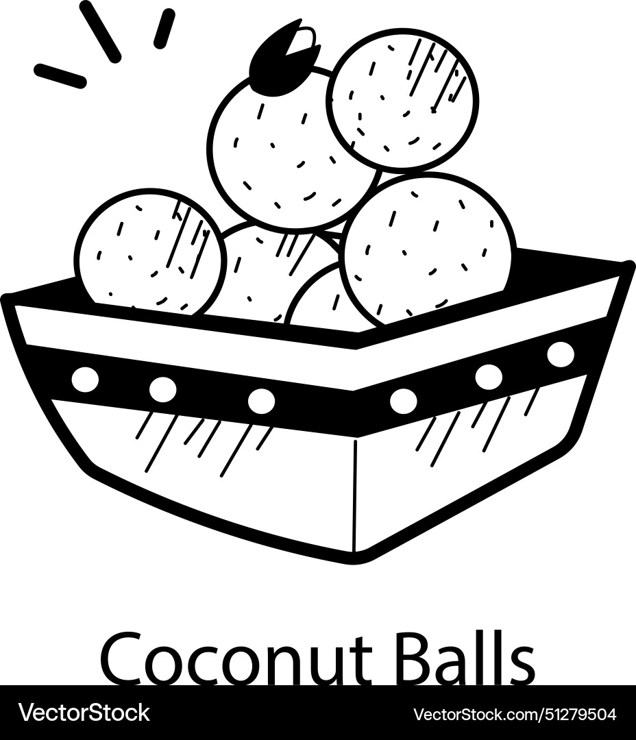 Coconut balls Royalty Free Vector Image - VectorStock