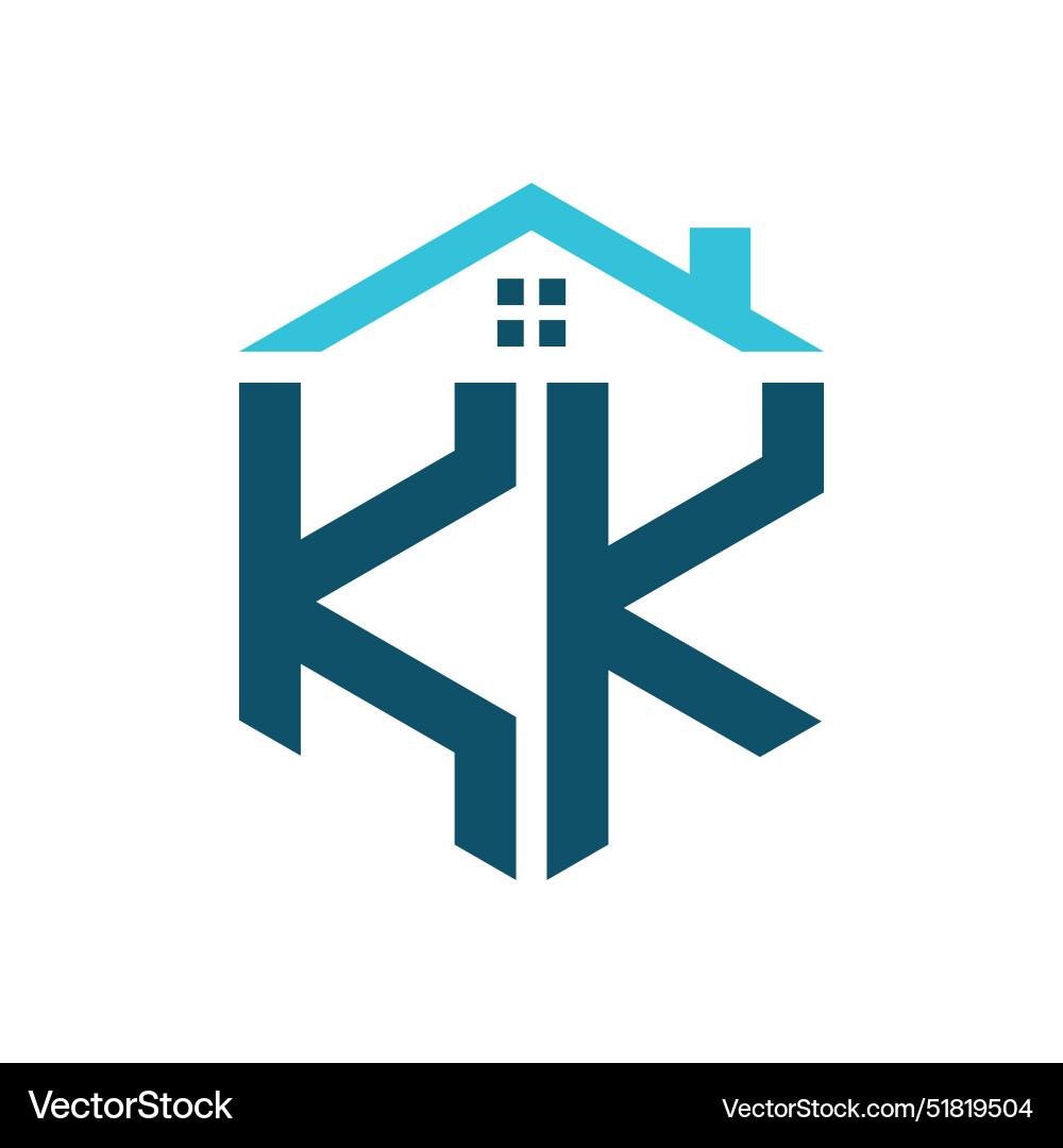 Kk Haus Logo Design Vorlage Buchstaben Lizenzfreier Vektor