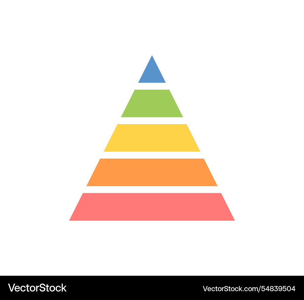 Levels of triangular pyramid triangle Royalty Free Vector
