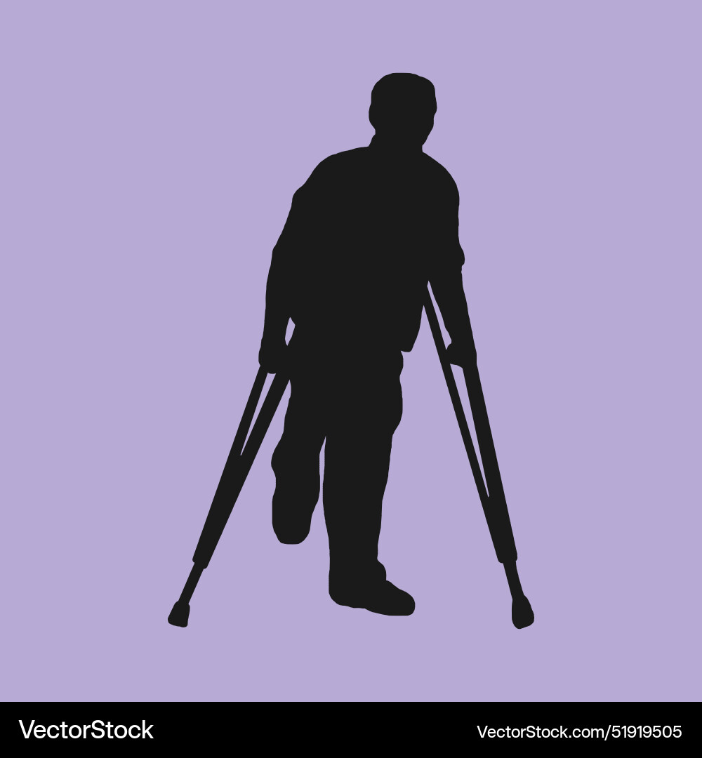 Hand drawn handicapped silhouette Royalty Free Vector Image