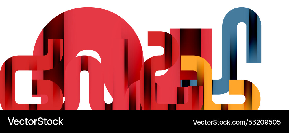 Lines abstract letter style design background Vector Image