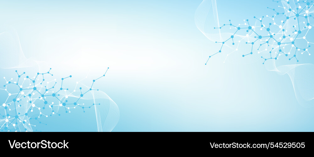 Molecular abstract structure and genetic Vector Image