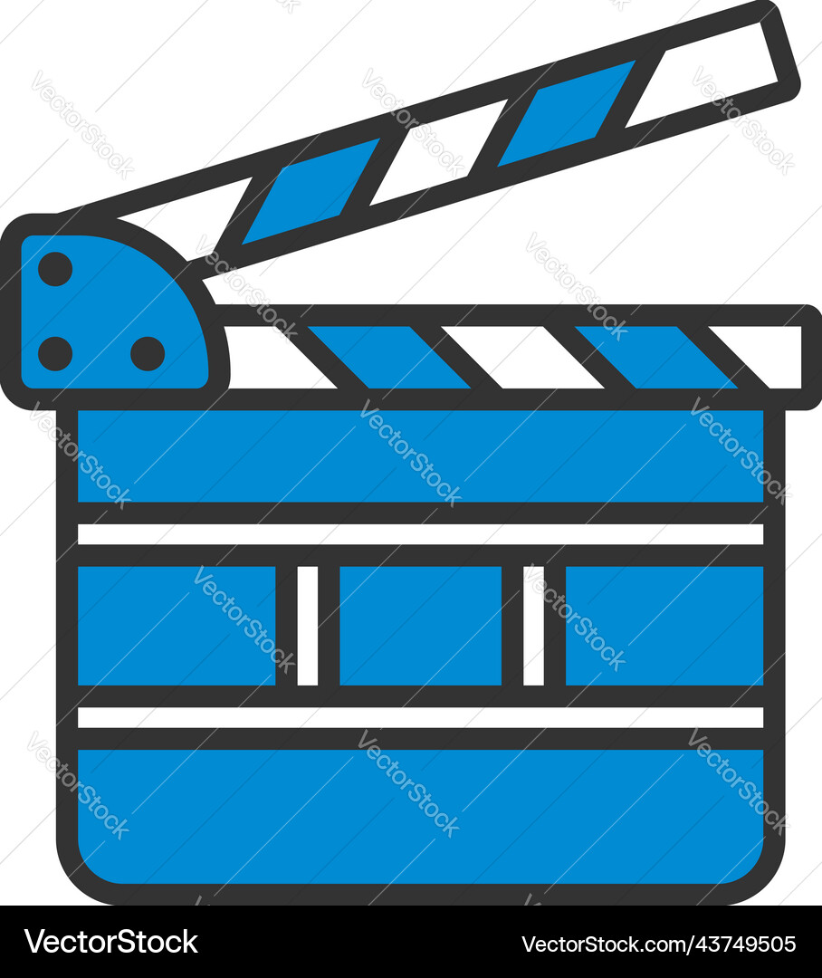 Movie clap board icon Royalty Free Vector Image