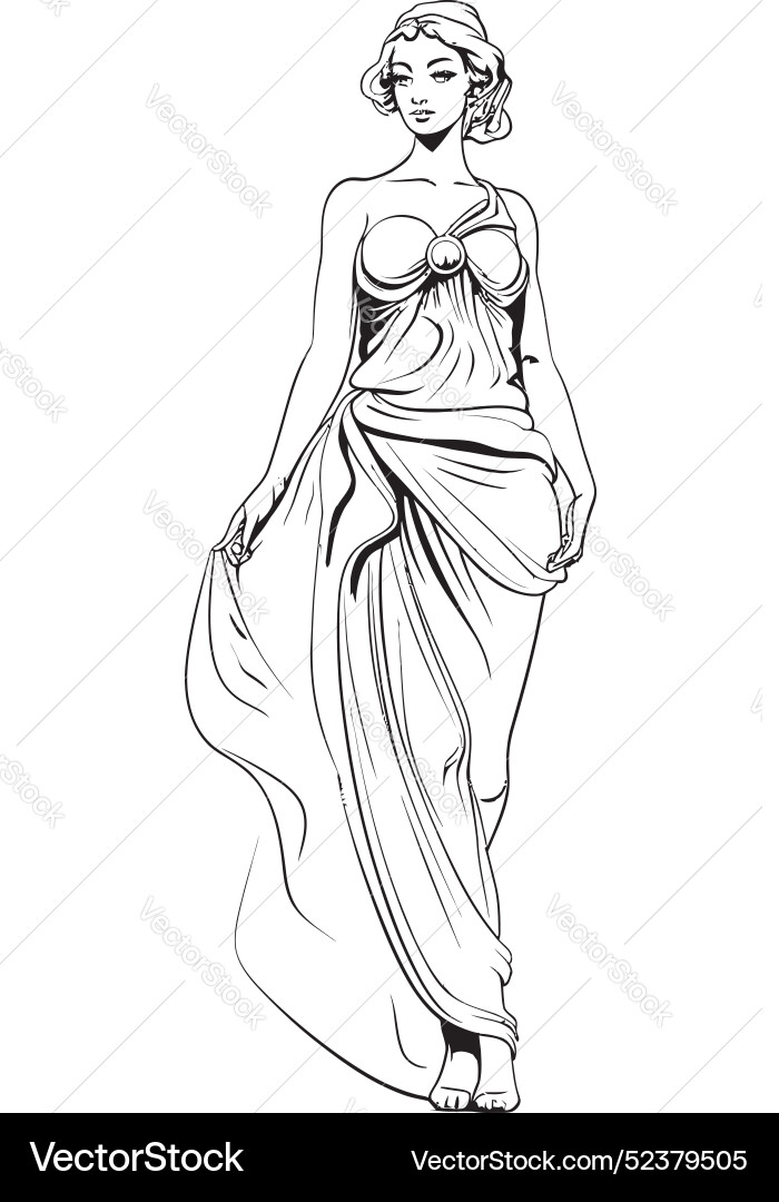 Olympian allure iconic emblem of greek beauty Vector Image