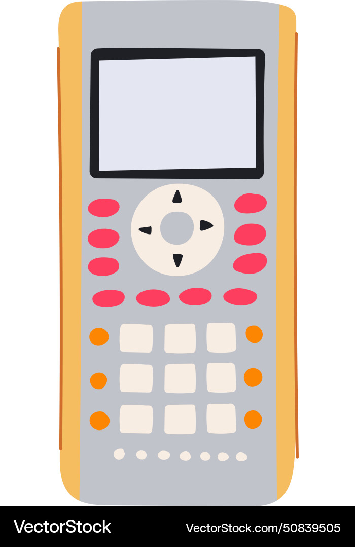 Tax graphing calculator cartoon Royalty Free Vector Image