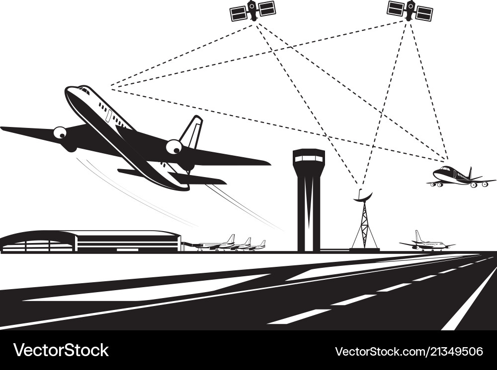 Air Traffic Control System Royalty Free Vector Image