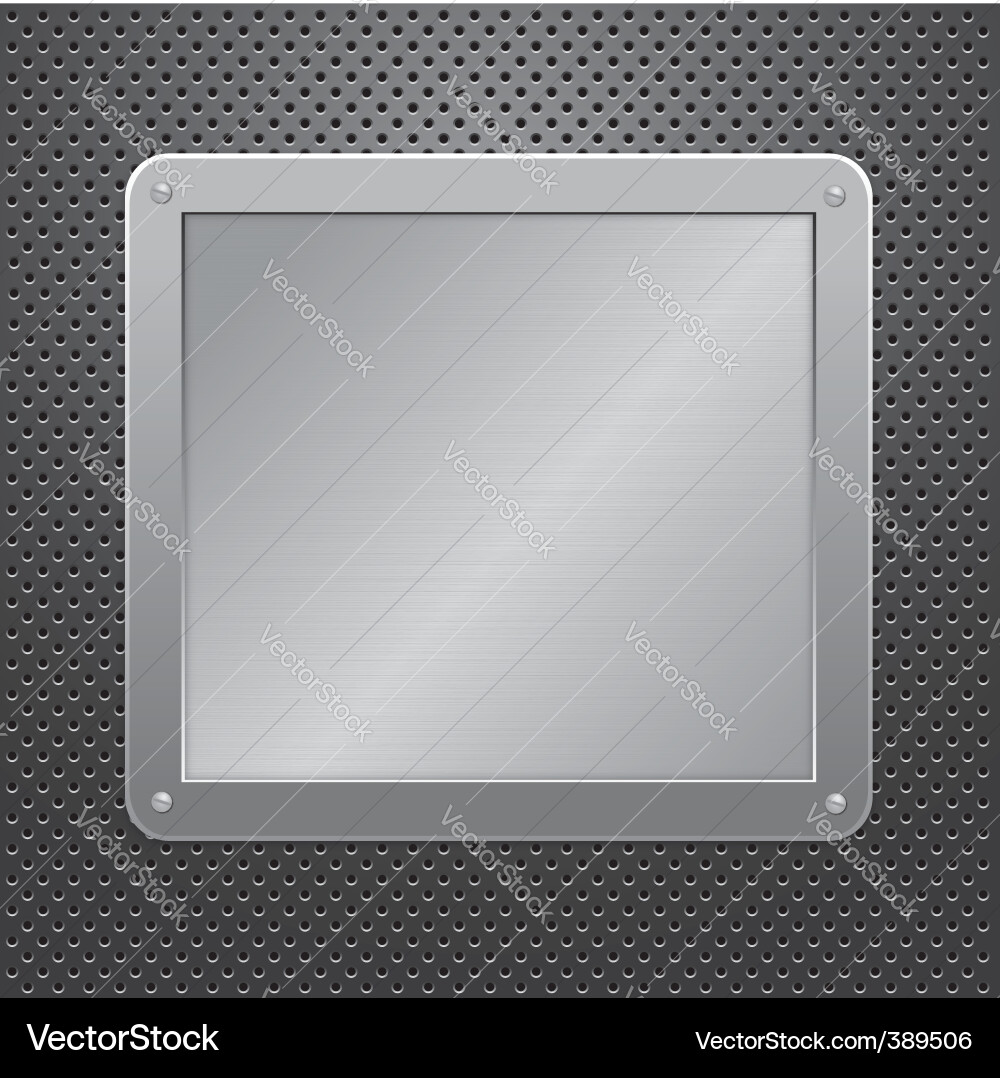 Metallic plaque Royalty Free Vector Image - VectorStock