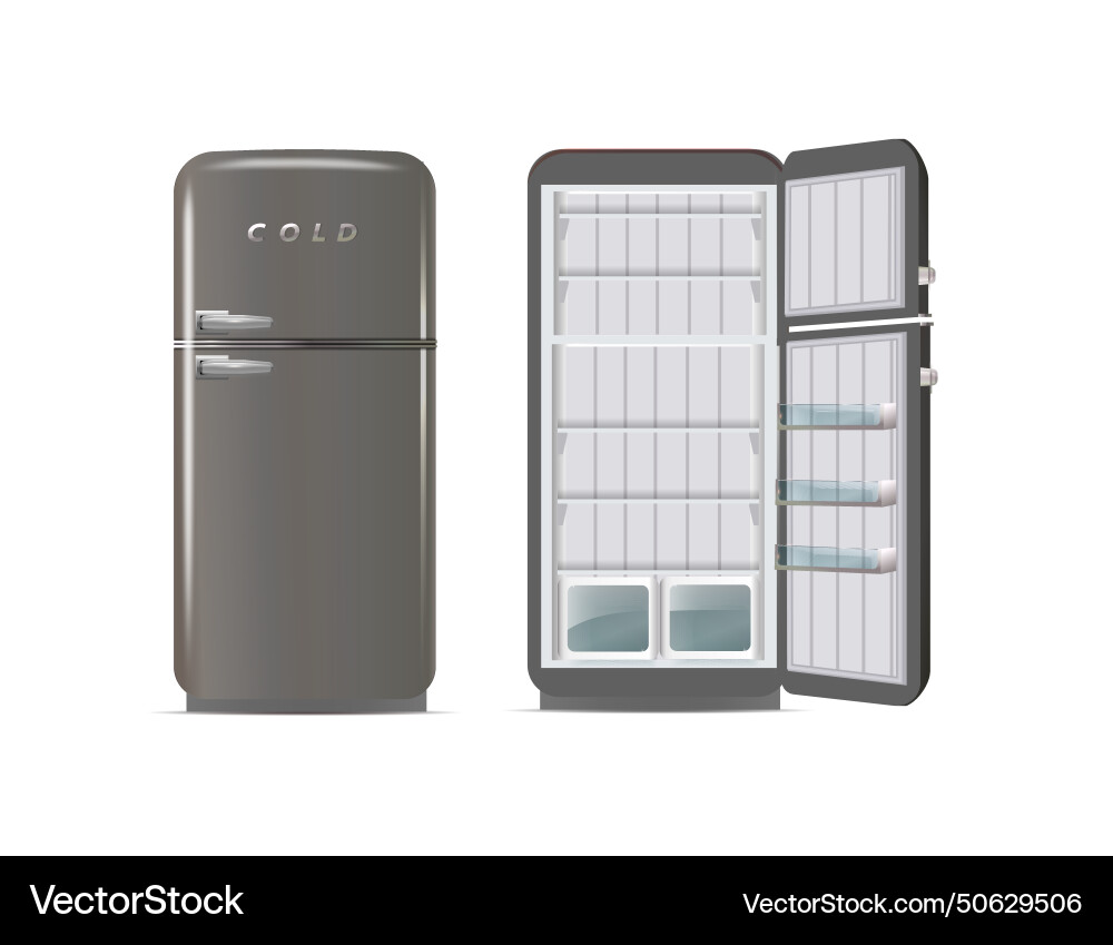 Modern fridges realistic coolers refrigerators Vector Image