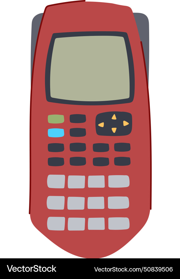 Money graphing calculator cartoon Royalty Free Vector Image