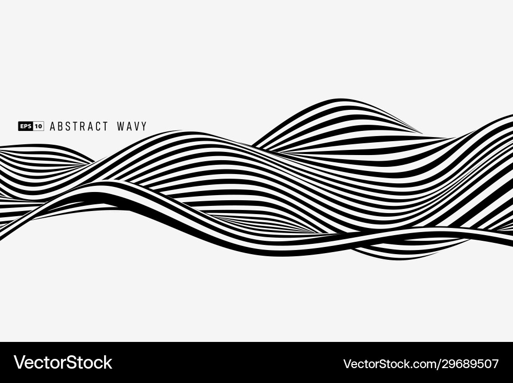 Abstract Wavy Stripe Pattern Royalty Free Vector Image