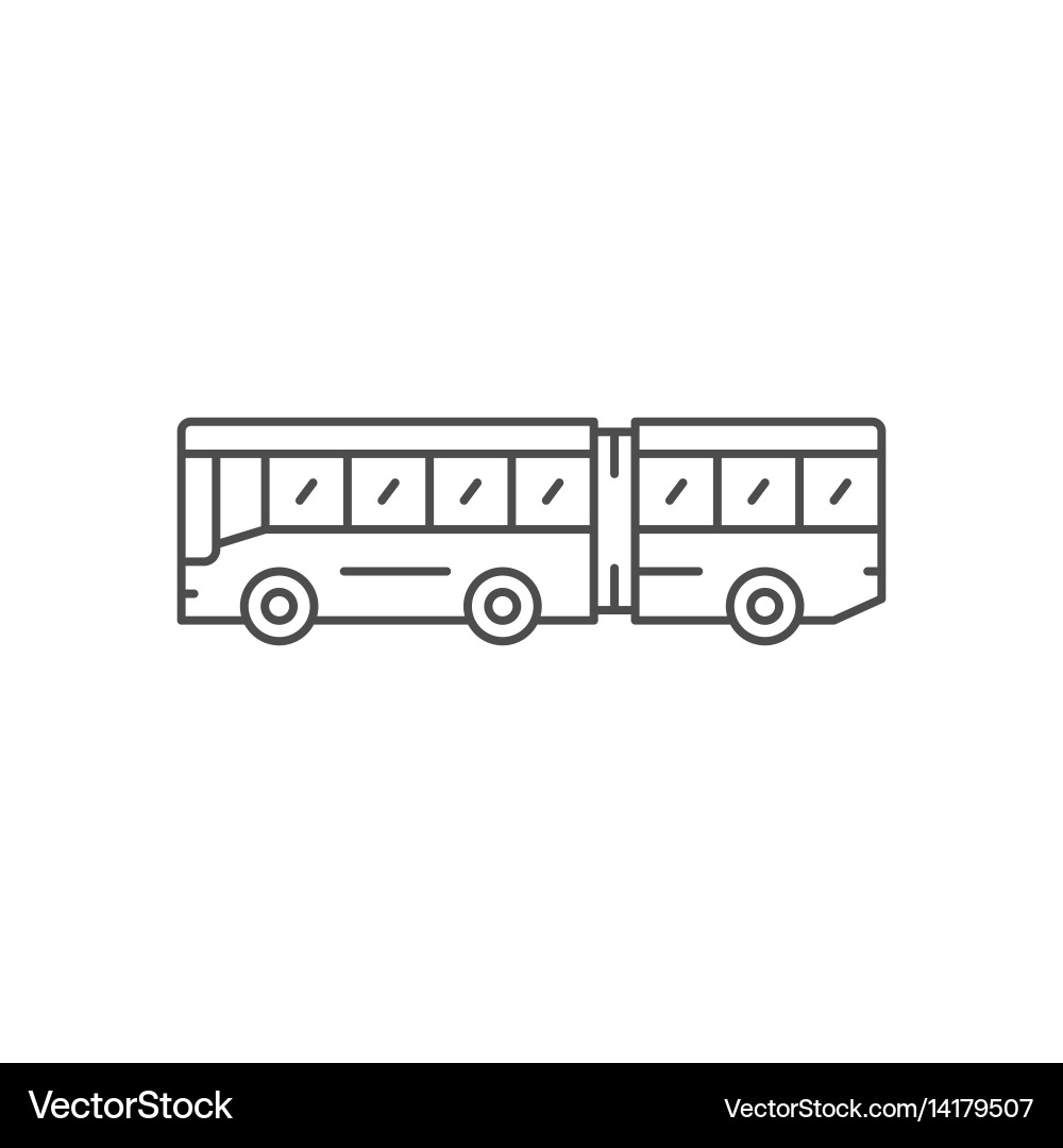 Articulated bus line icon Royalty Free Vector Image