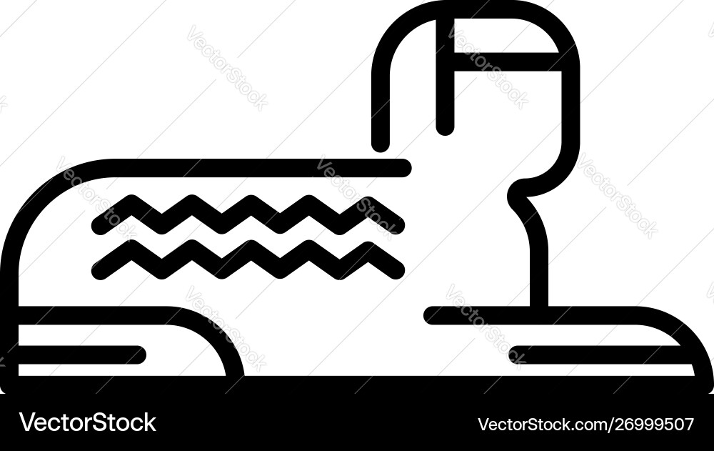 Egyptian sphinx side view icon outline style Vector Image