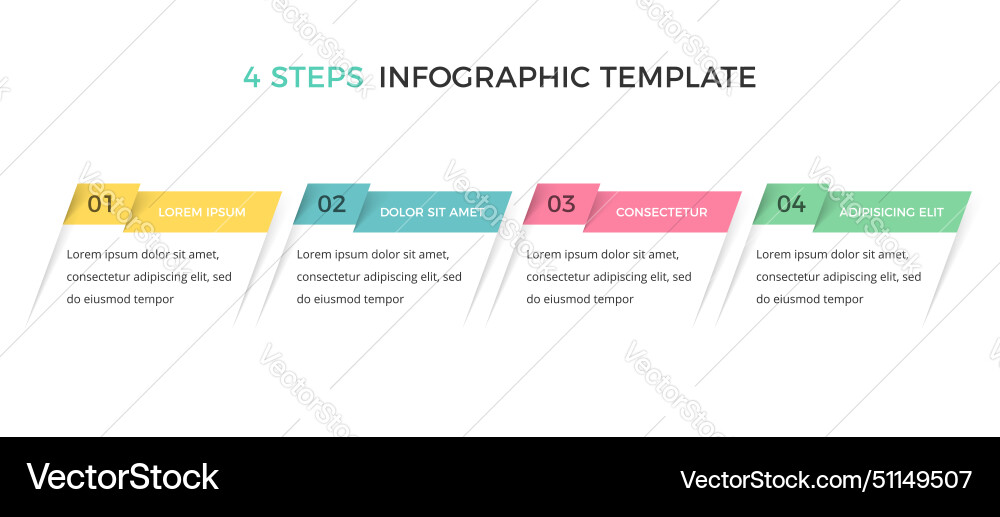 Infographic template - 4 elements Royalty Free Vector Image