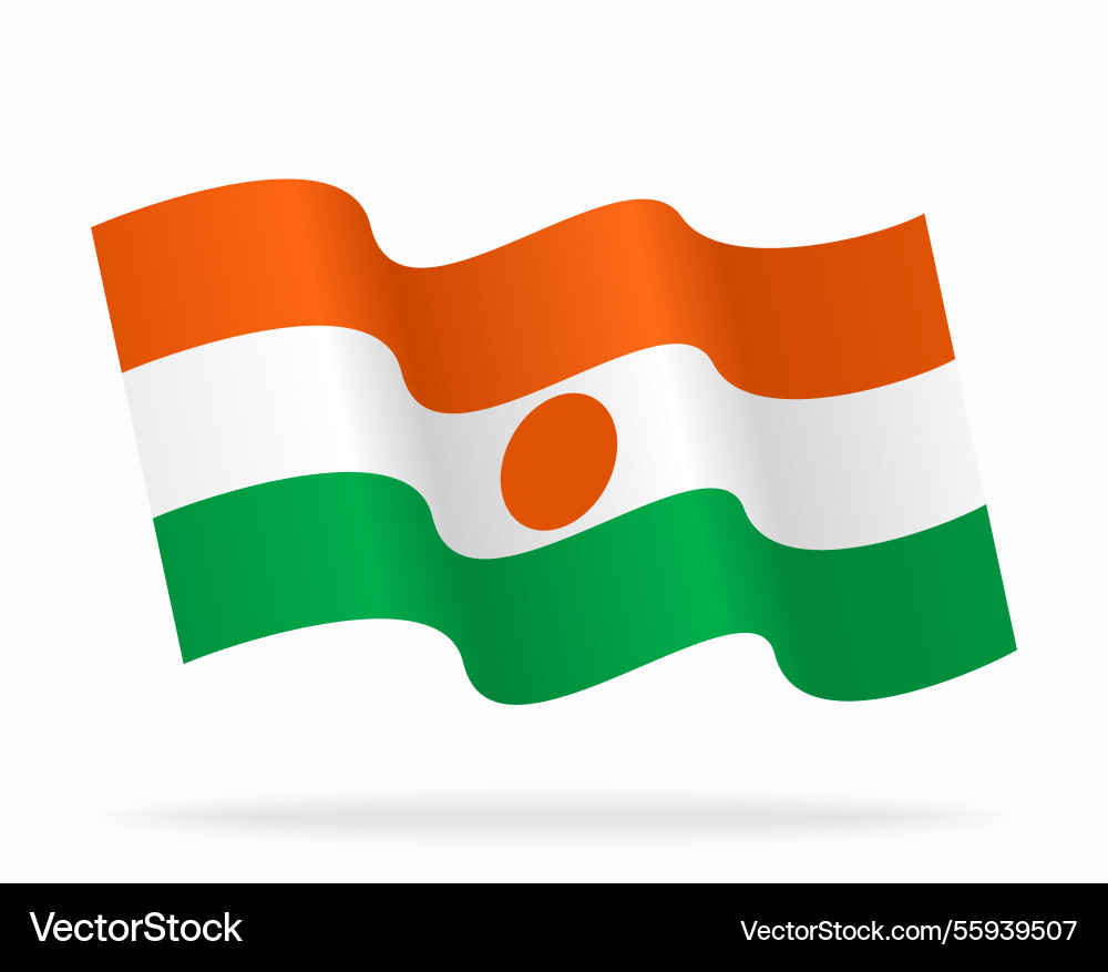 Niger Flag wavy Hintergrundlayout Lizenzfreies Vektorbild