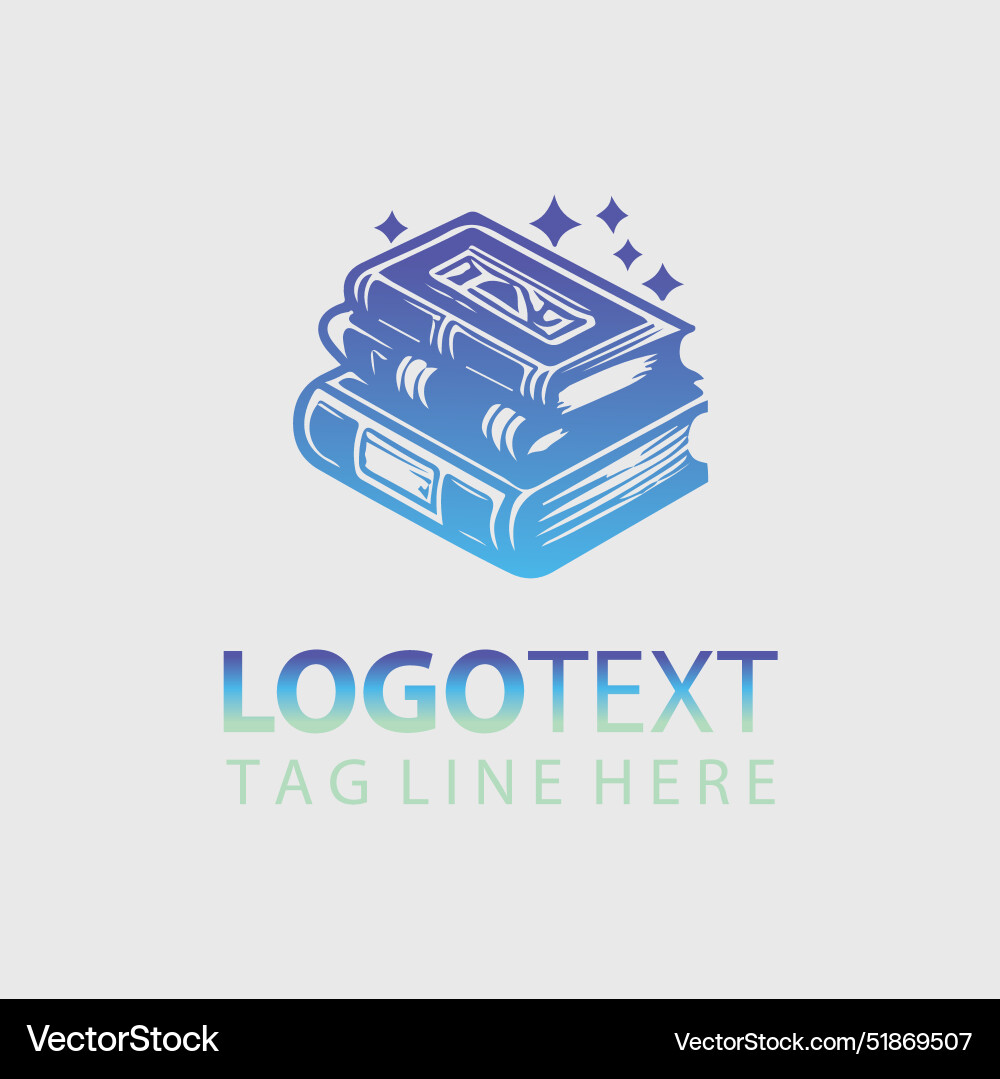 Open book logo Royalty Free Vector Image - VectorStock