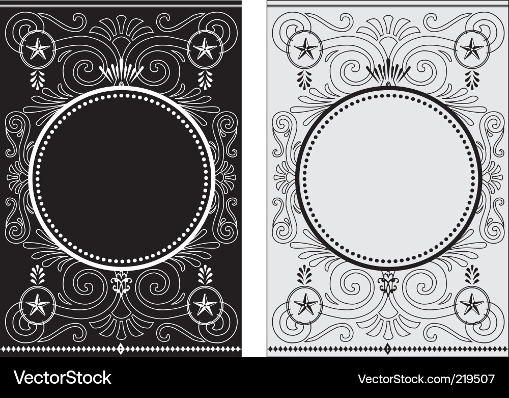Ornate Star Frames Royalty Free Vector Image - VectorStock