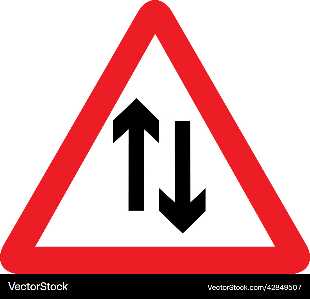 Two way traffic Royalty Free Vector Image - VectorStock