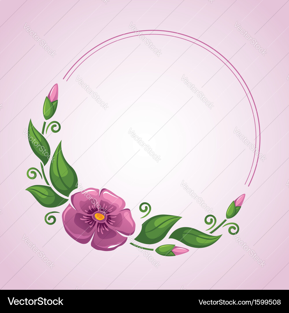 Flower frame Royalty Free Vector Image - VectorStock