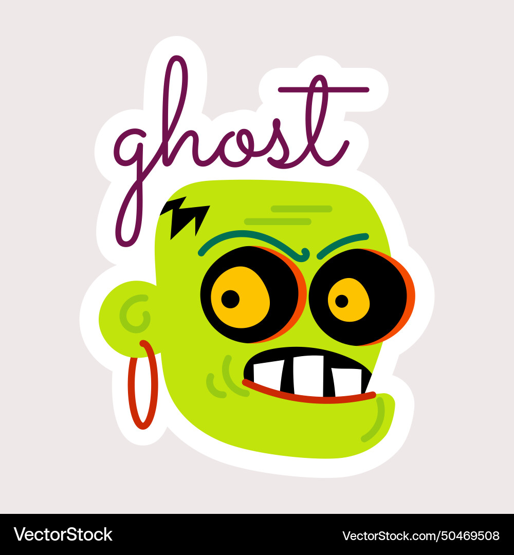 Ghost head Royalty Free Vector Image - VectorStock