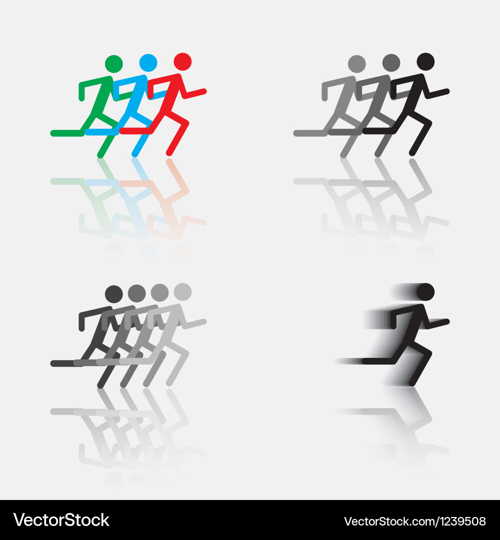 Icon of the running man Royalty Free Vector Image