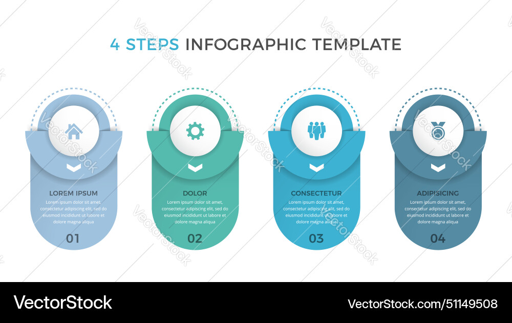 Infographic template - 4 elements Royalty Free Vector Image