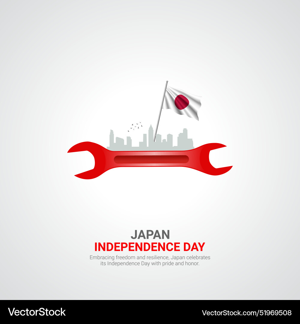 Japan independence day Royalty Free Vector Image