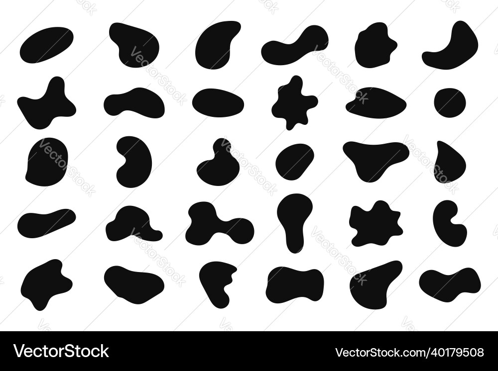 Set of different liquid shapes Royalty Free Vector Image