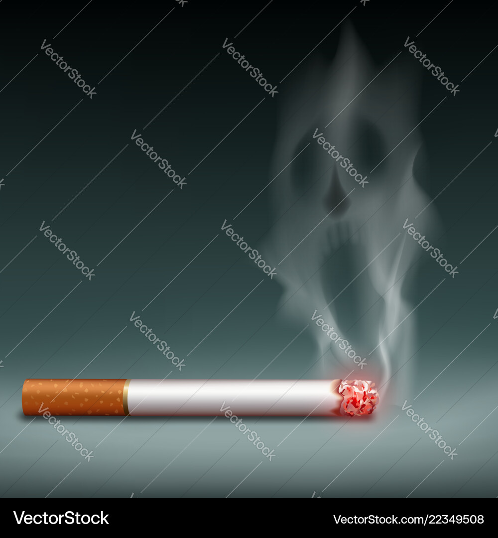Smoking Demon Silhouette Royalty Free Vector Image
